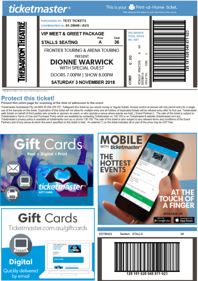 What Is Print at Home Ticketmaster Help